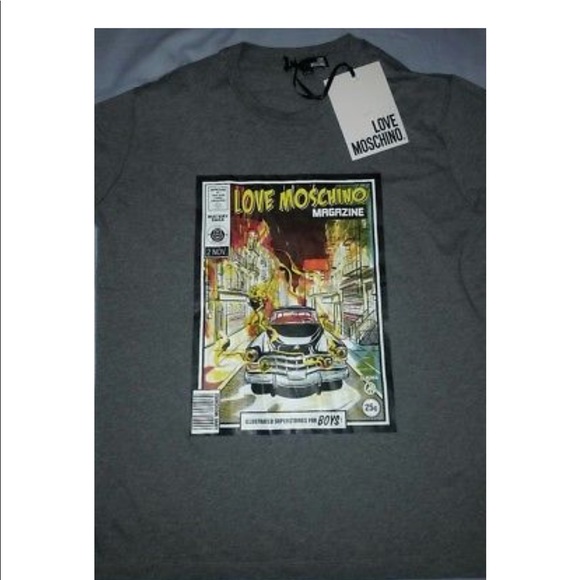 Love Moschino | Shirts | Love Moschino Magazine Cover Comic Graphic ...